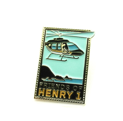 Helicopter Souvenir Pin Badge
